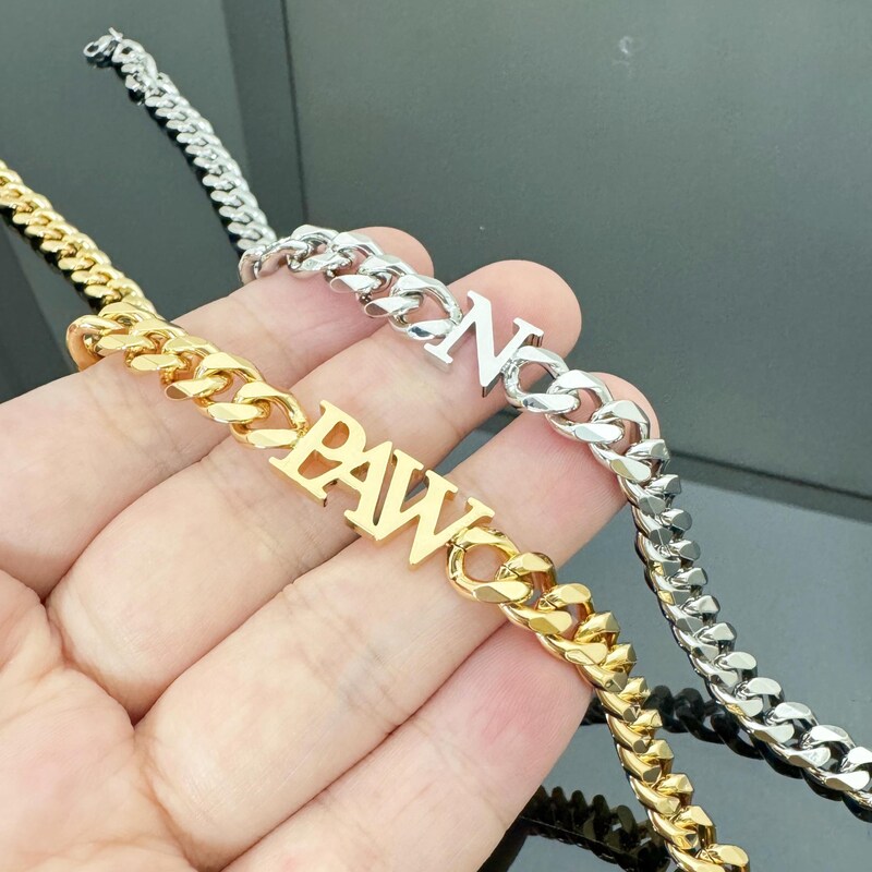 Mens Initial Chains - Etsy