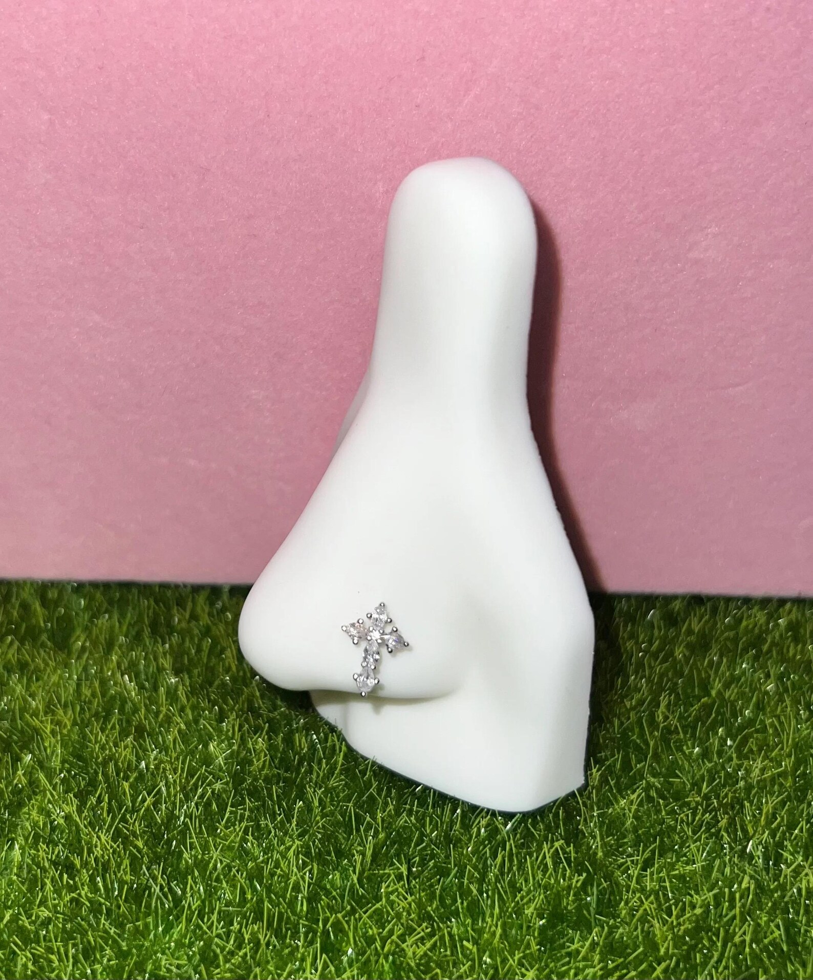 Cross Nose Ring - Etsy