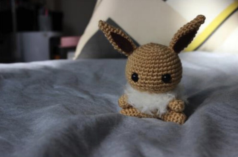 Eevee Crochet Pattern DIY Keychain Gift PDF File - Etsy