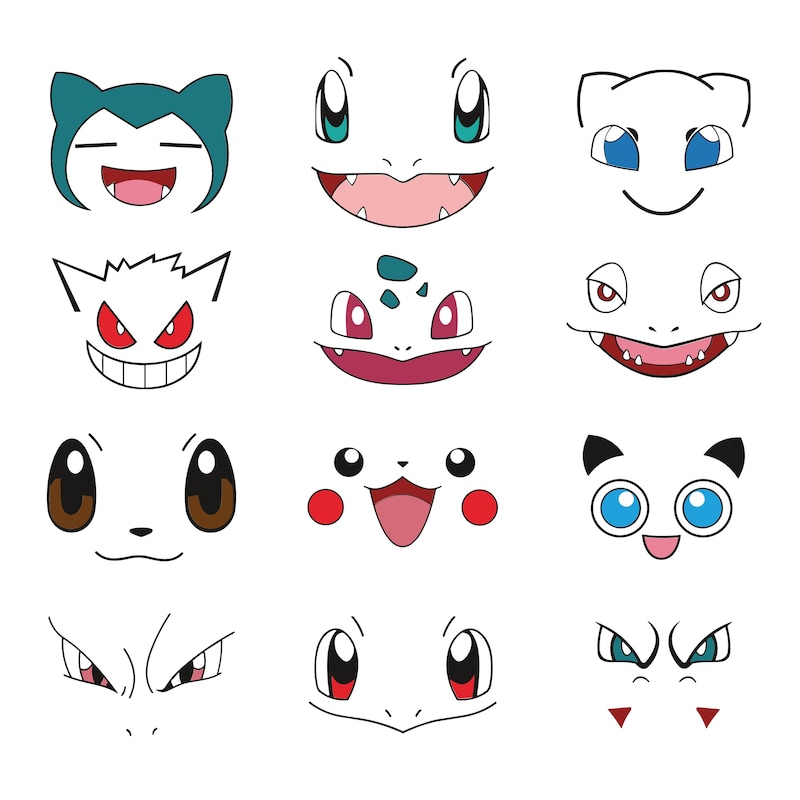 Pokemons Outline Svg - Etsy
