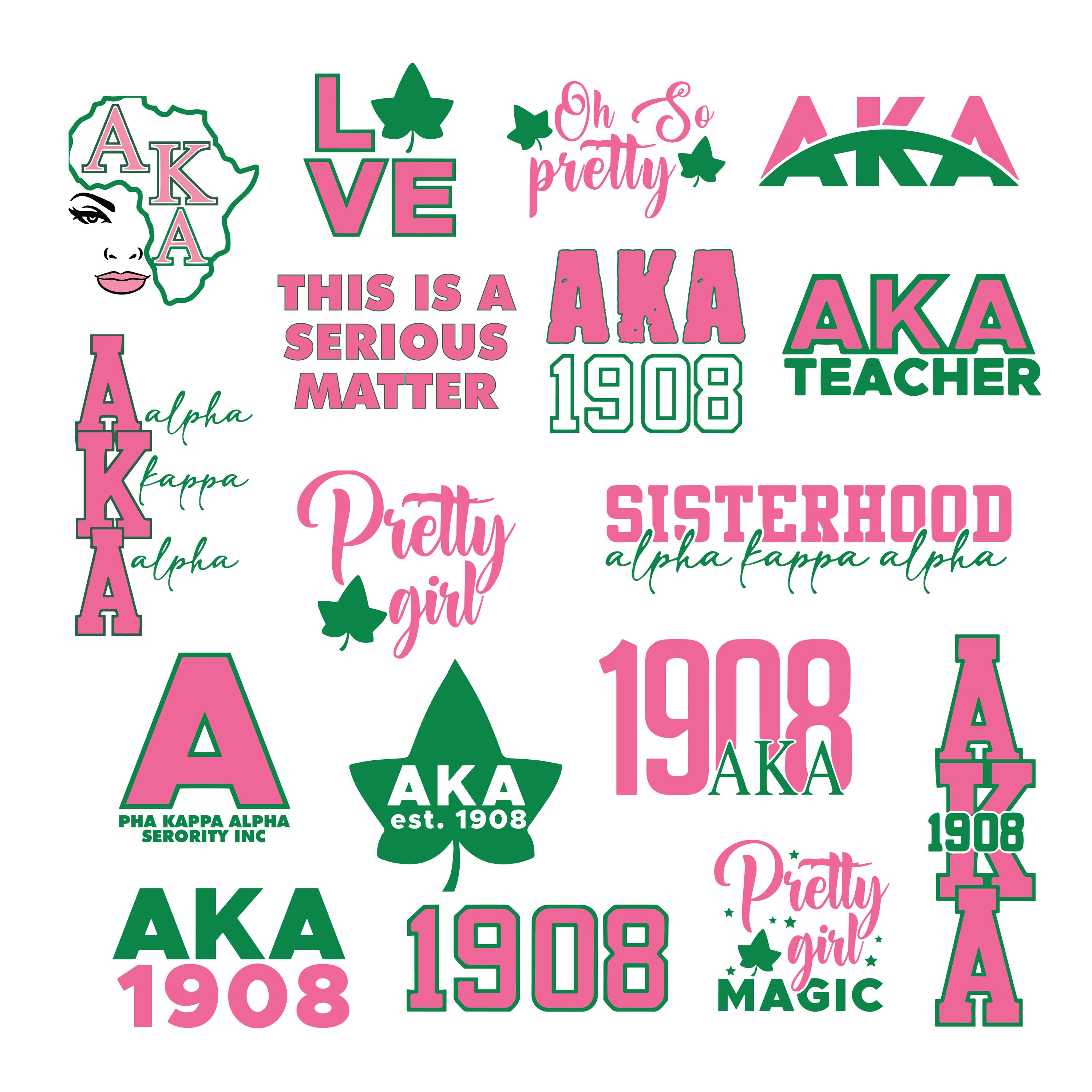 AKA Png, AKA Svg, Aka Letters Svg, Alpha Kappa Alpha Sorority Svg ...