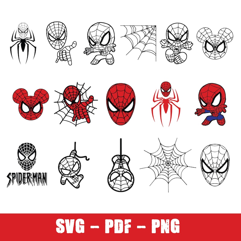 Spiderman Outline Svg - Etsy