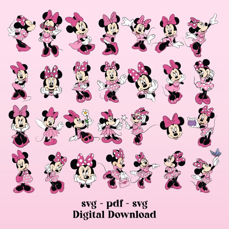 Minnie With No Bow Svg - Etsy UK