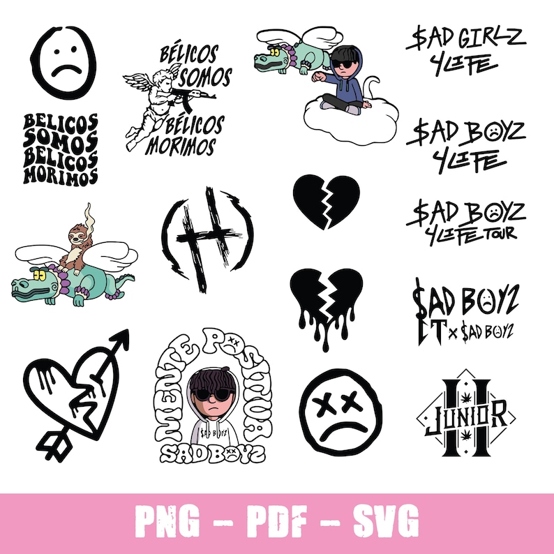 Sadboyz SVG, Sad Boyz 4 Life Svg, Junior H Png, Corridos Tumbados Svg ...