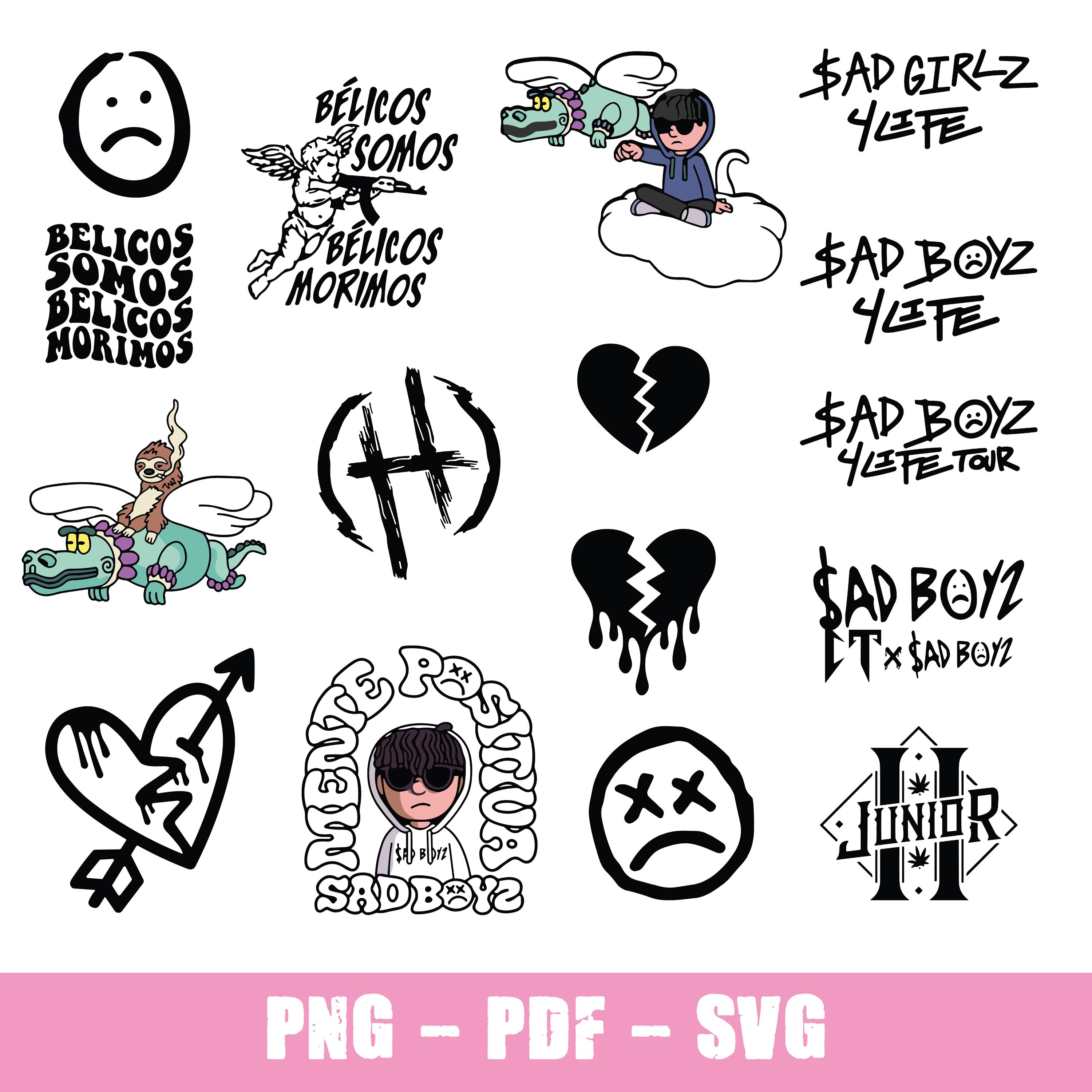 Sadboyz SVG, Sad Boyz 4 Life Svg, Junior H Png, Corridos Tumbados Svg ...