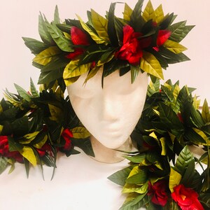 Just Red Hawaiian Head Lei for Stage & Other Entertainment | Polynesian ...