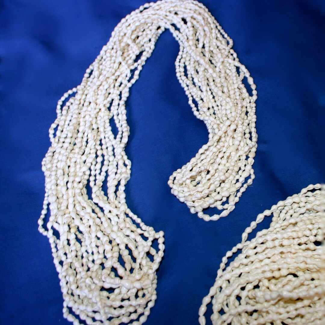Natural White Nassa Shell Lei ~ 12 Strands With Their Own Little ...