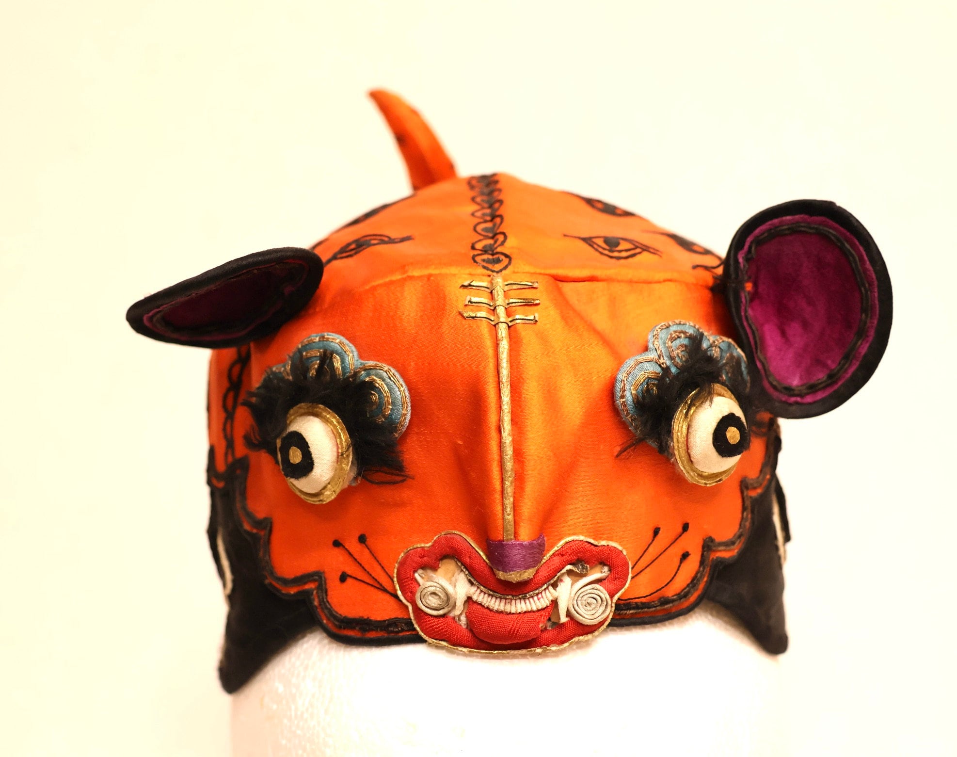 Vibrant Tiger Hat Chinese Festival Head Topper Antique Late Great Qing ...