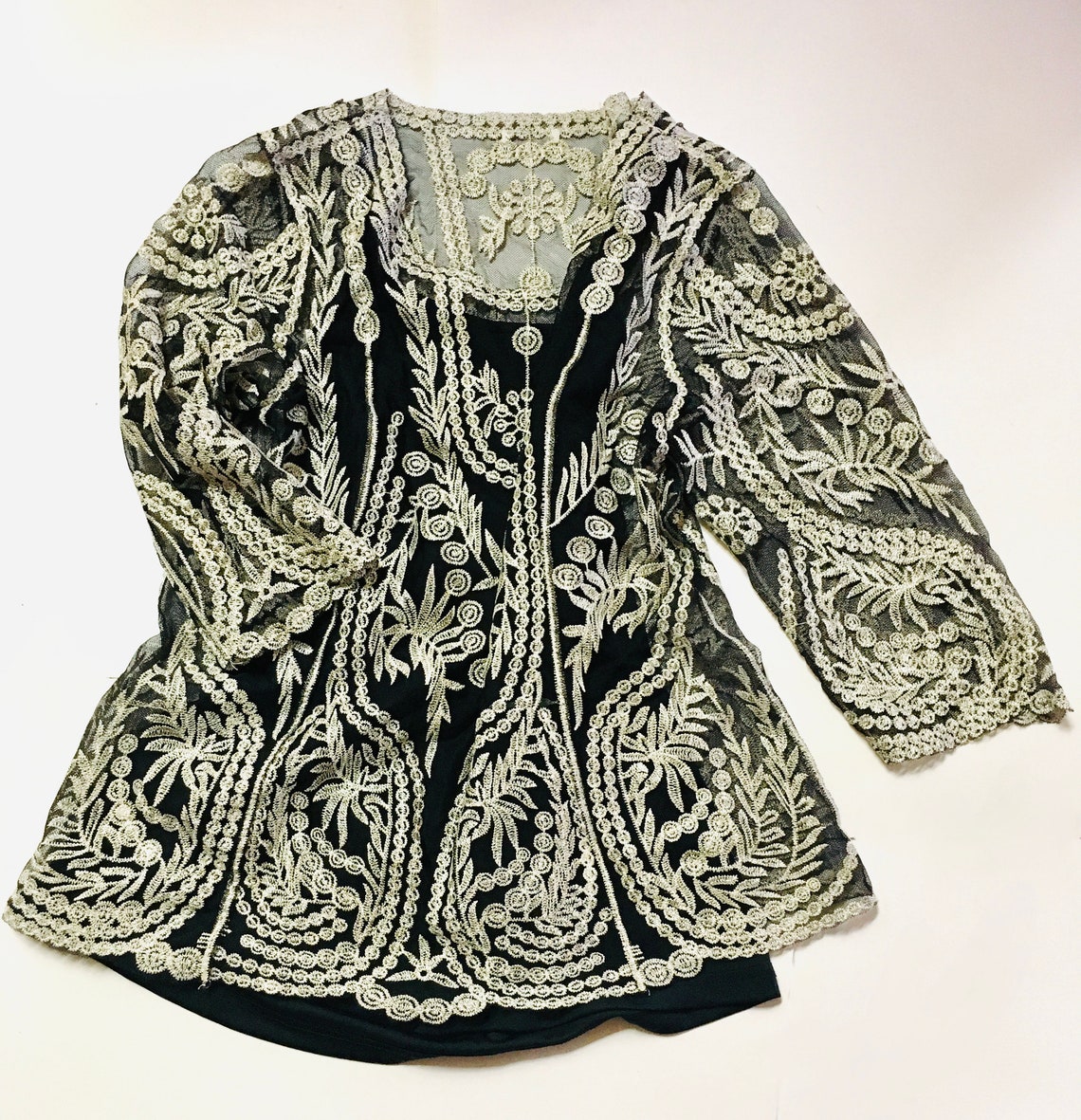 Semi Sheer Ethnic Style Woman's Top for Day & Evening Wear | Open Mesh ...