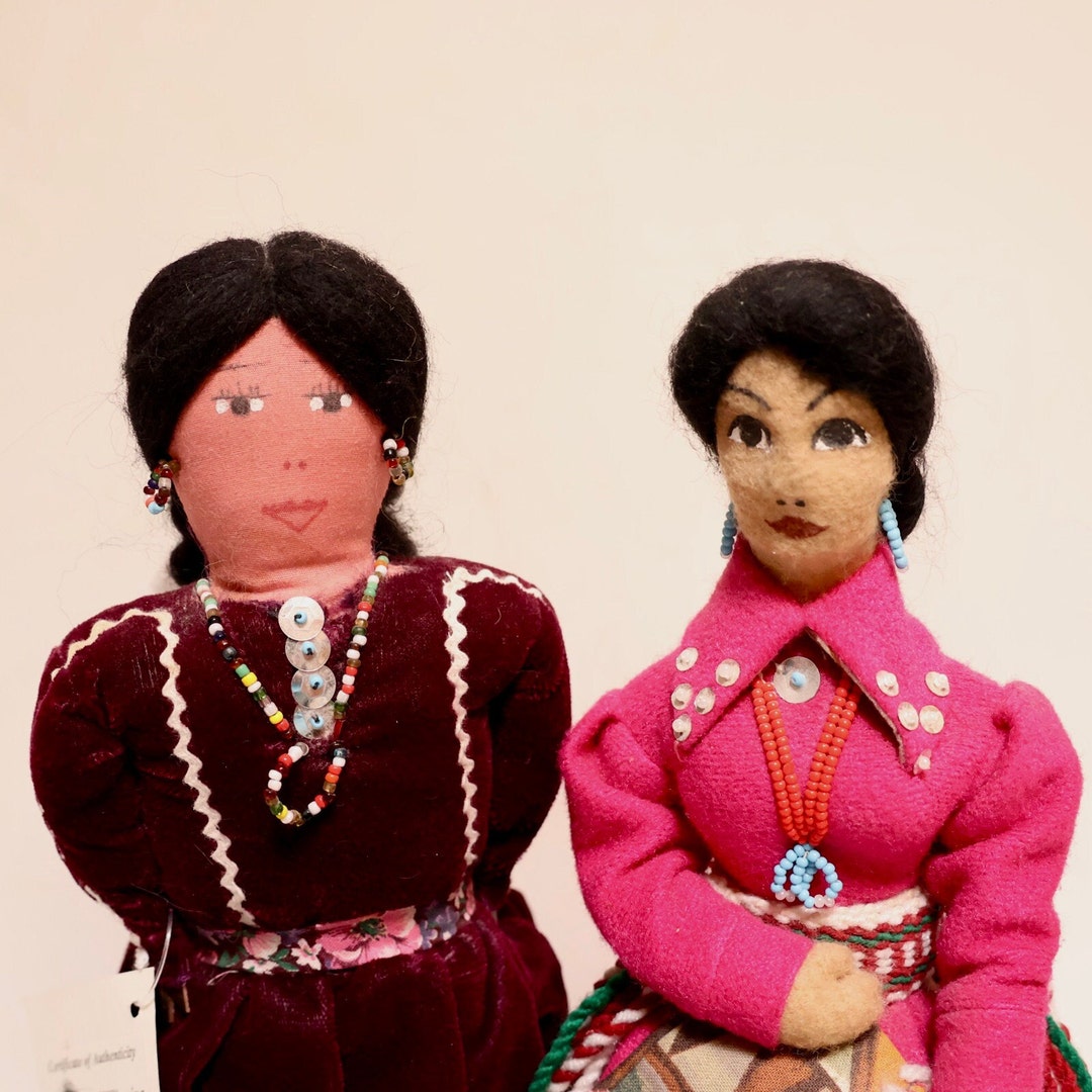 Vintage Navajo Dolls One Tagged & One With Unique Styling Your Choice ...