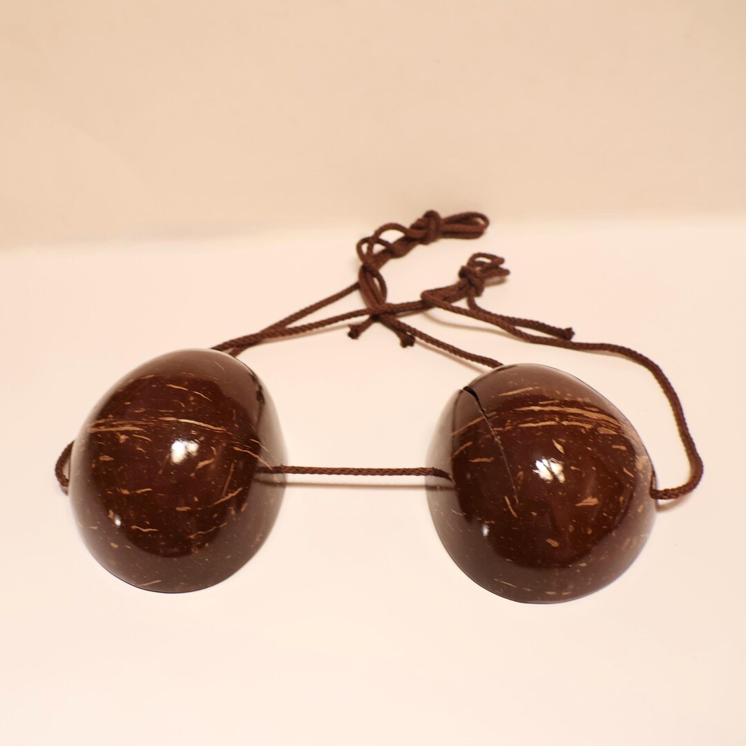 Cracked Coconut Shell Costume Bra for Performers & More, Polynesian ...