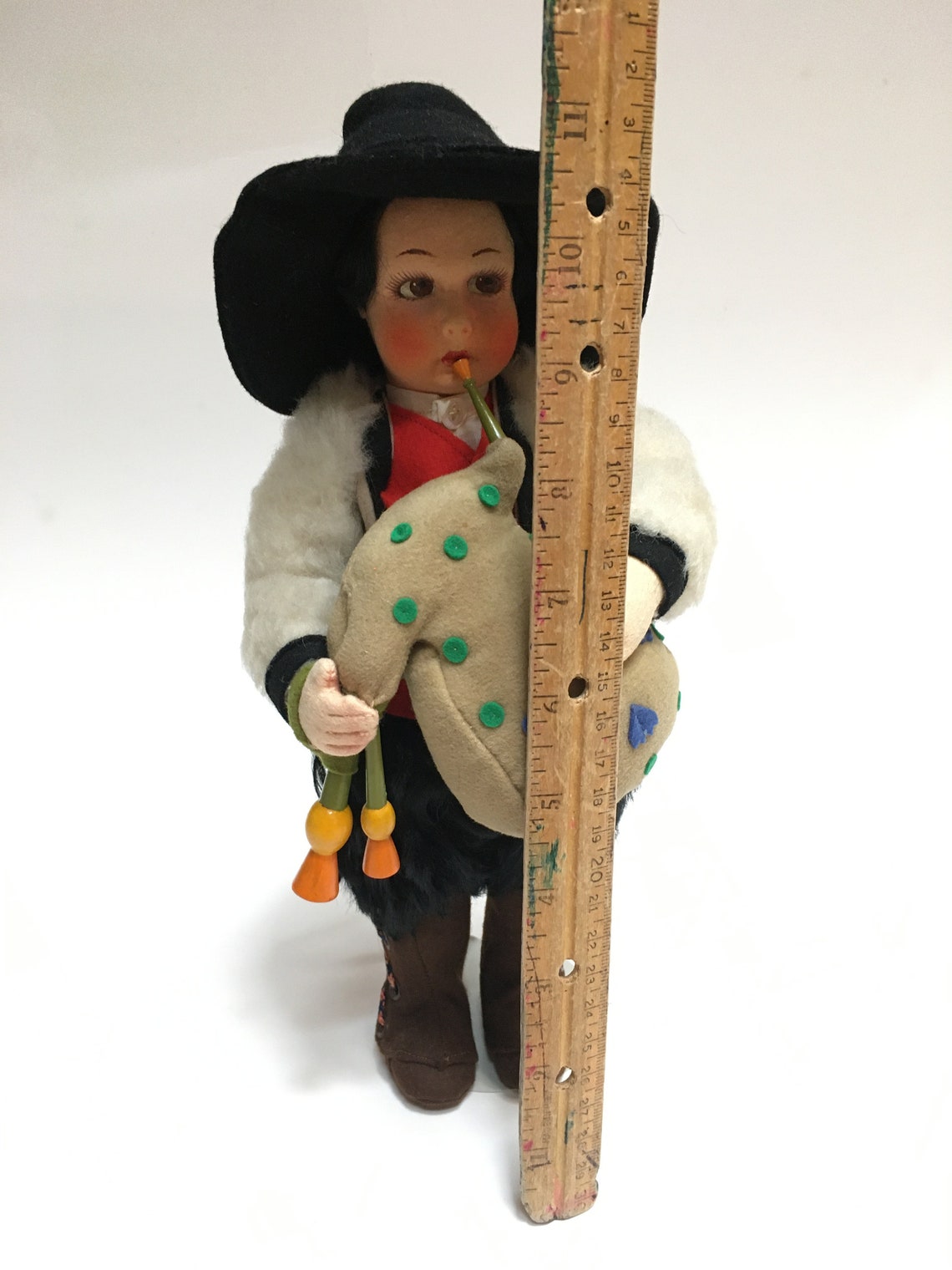 Lenci Zampognaro Cabinet Size Shepherd Doll | Vintage Italian Felt ...
