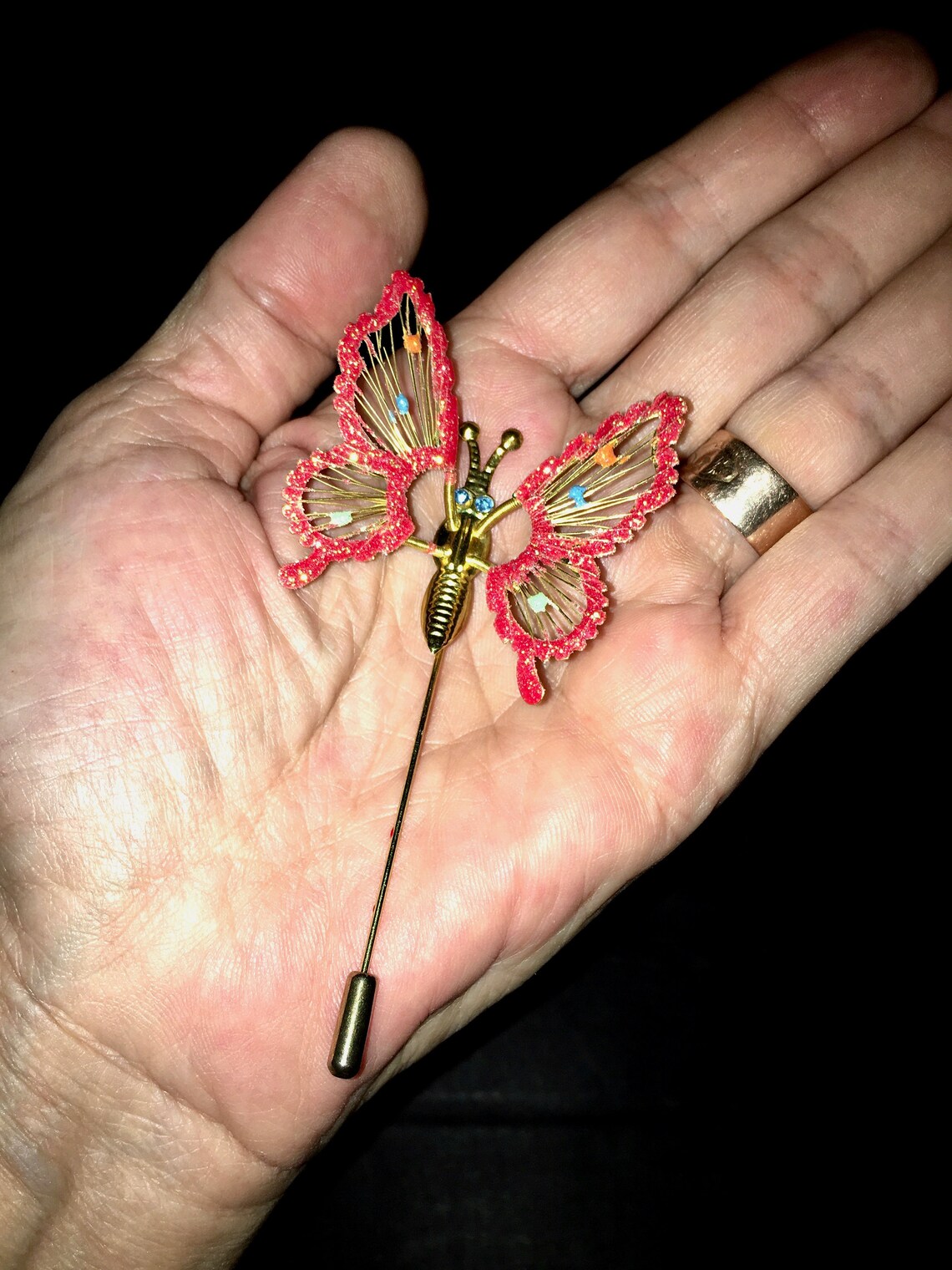 Butterfly Fluttering Wings Stick Pin for Coats Sweaters - Etsy