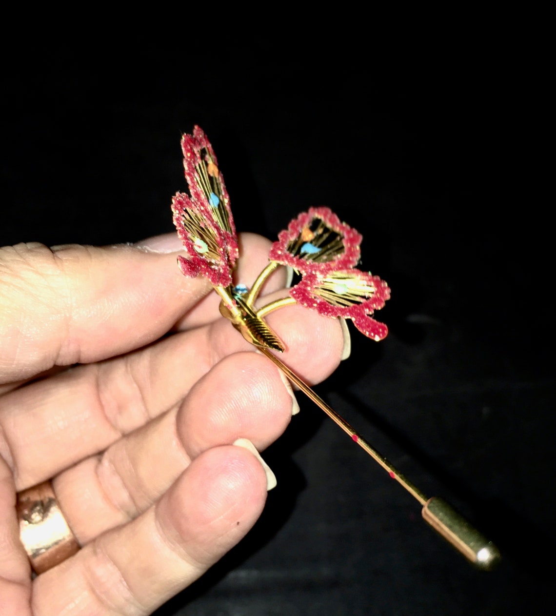 Butterfly Fluttering Wings Stick Pin for Coats Sweaters - Etsy