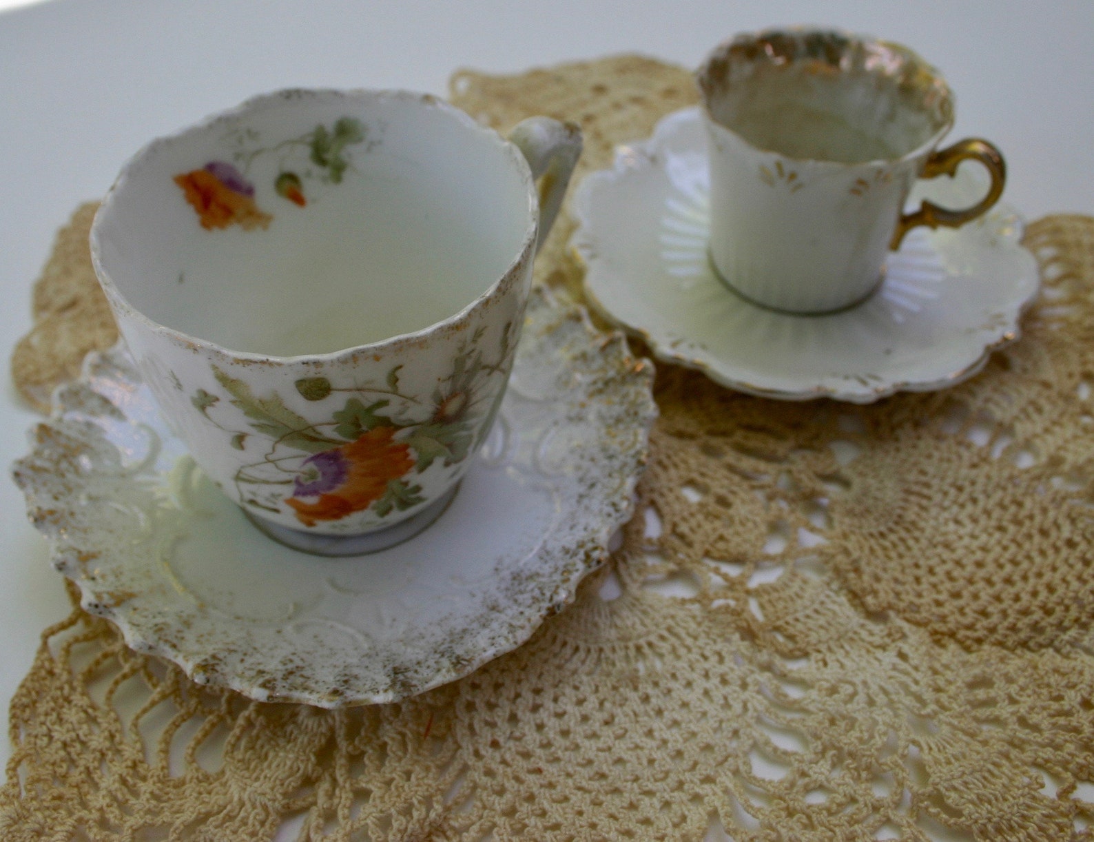 One Lone Poppy & A Daisy A Victorian Era Krister Teacup With | Etsy