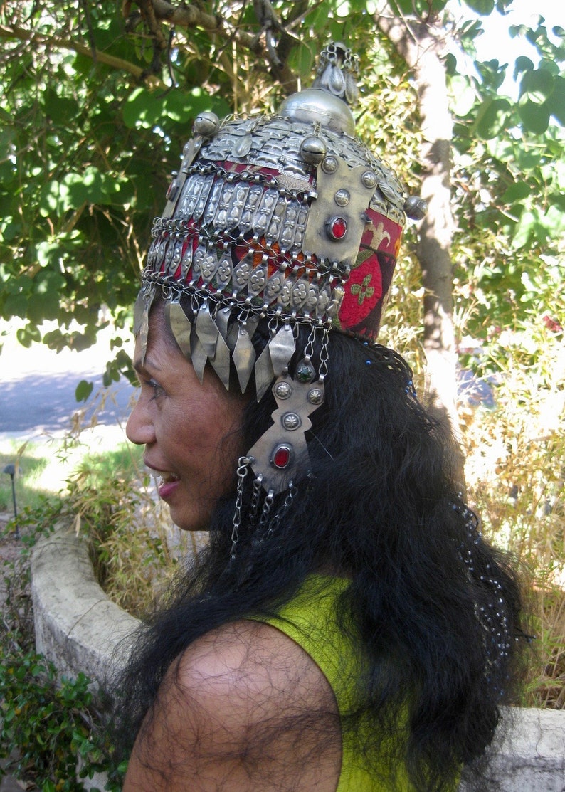 Heart of the Silk Road Turkmen Woman Gupba Headdress Central Asia ...