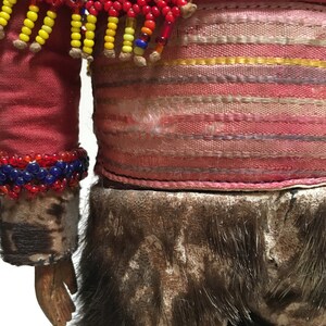 Indigenous Inuk Maiden, Early 20th Century Inuit Wooden & Cloth Doll in ...
