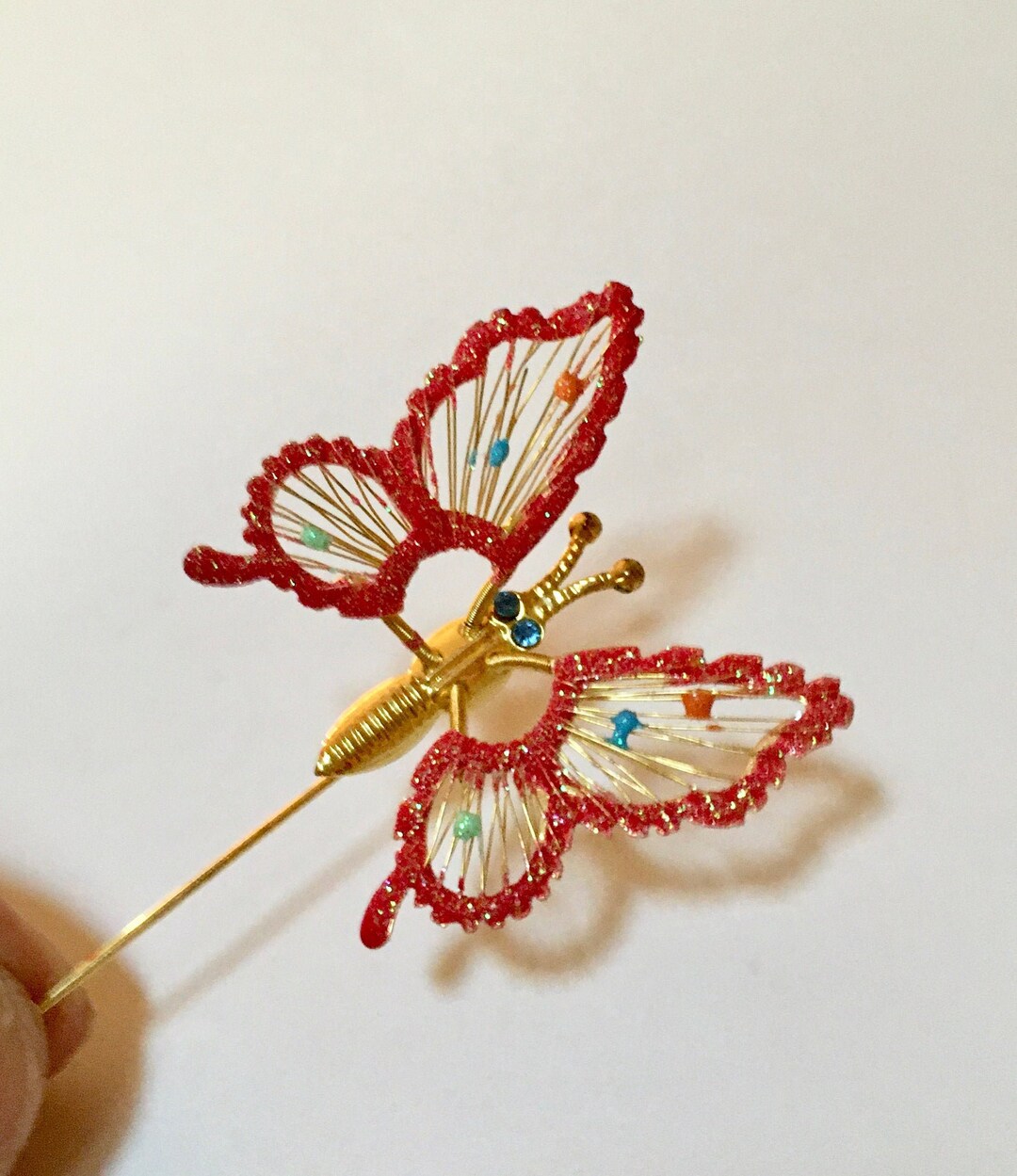 Butterfly Fluttering Wings Stick Pin for Coats Sweaters - Etsy