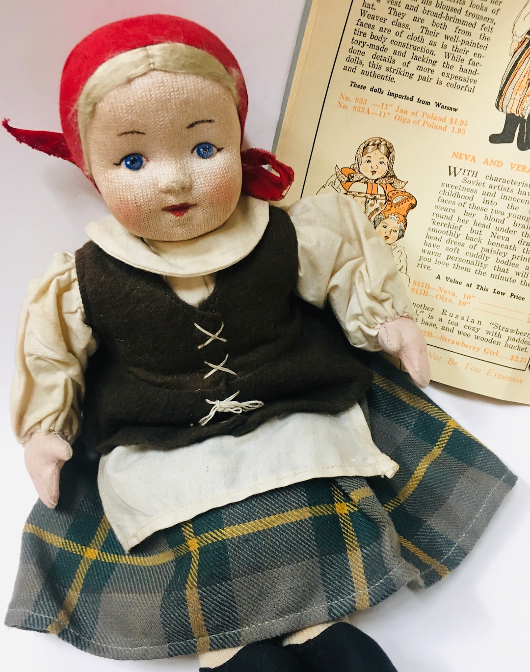 Kimport Russia Doll Vintage 1930s | Soviet Union Tag Stockinette Soft ...