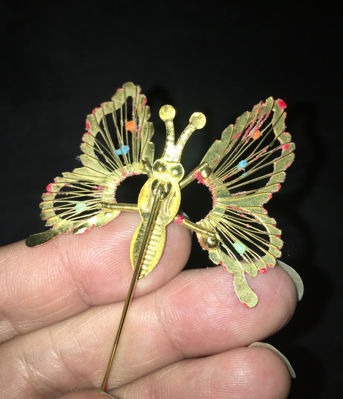 Butterfly Fluttering Wings Stick Pin for Coats Sweaters - Etsy