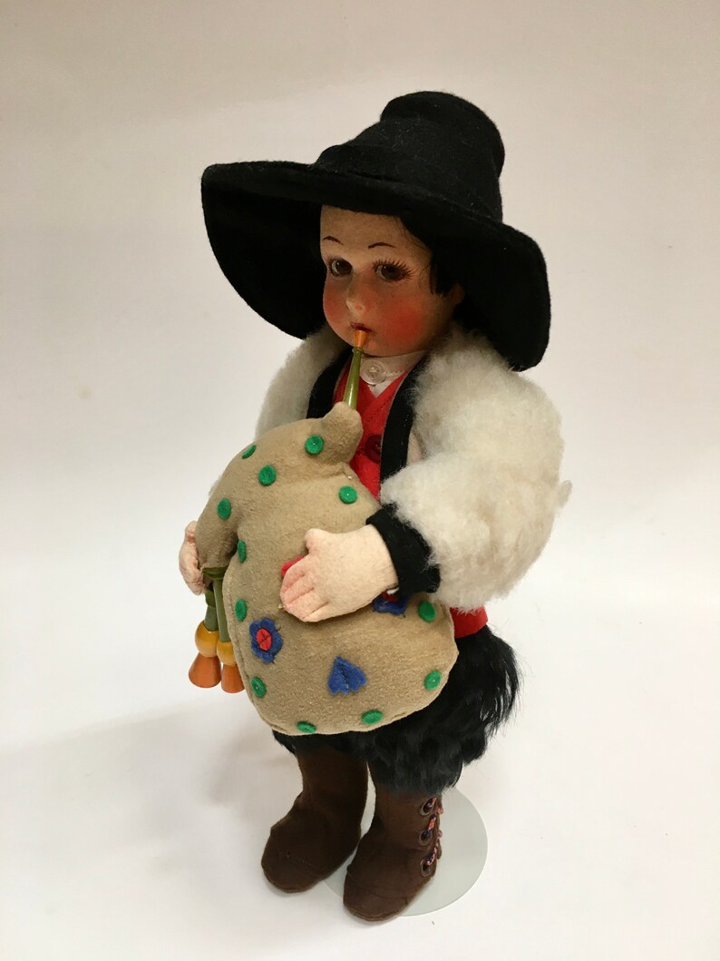 Lenci Zampognaro Cabinet Size Shepherd Doll | Vintage Italian Felt ...