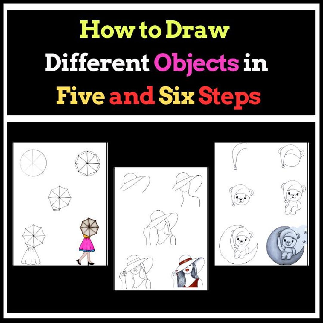 How to Draw Objects for Kids in 5 and 6 Easy Steps|step by Step Drawing ...