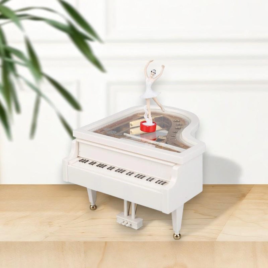 Dancing Ballerina Elegant Music Box Ballet Girl on Piano Musical Box ...