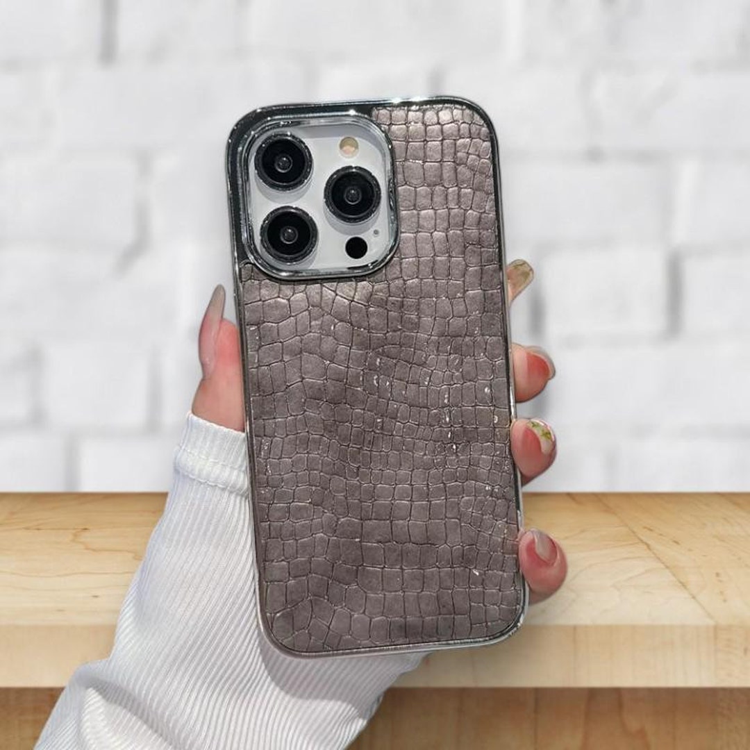 Luxury Crocodile Leather Phone Case for iPhone 16 15 14 13 12 11 Pro ...