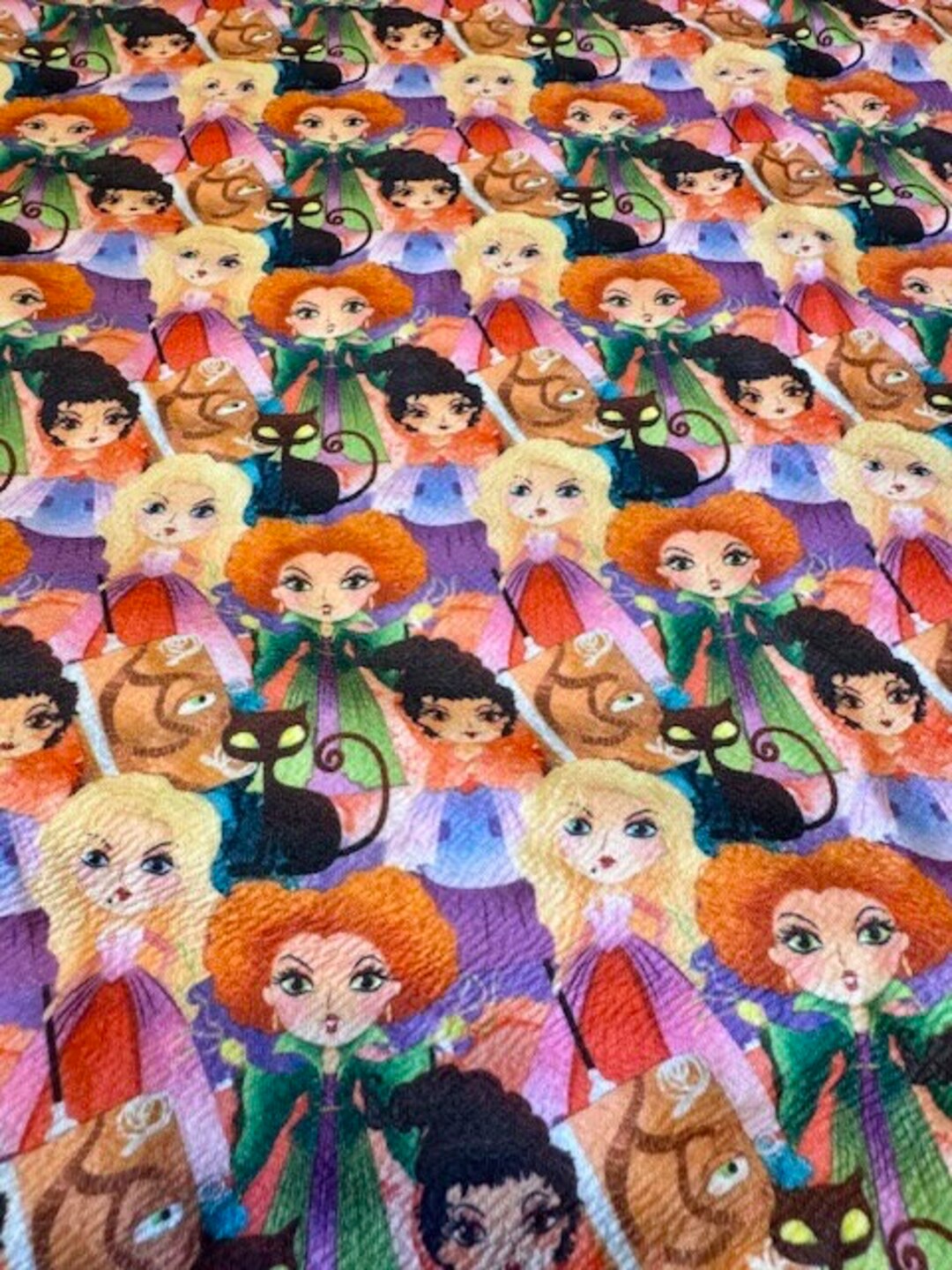 RTS HP Witches, Bullet Liverpool Textured Printed Fabric, 4 Way Stretch ...