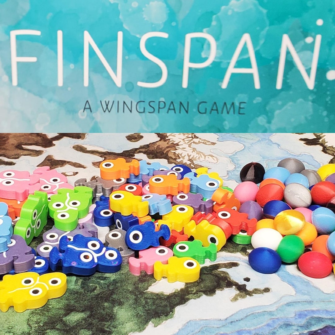 Finspan Rainbow Fish and Egg Pieces Tokens - Etsy