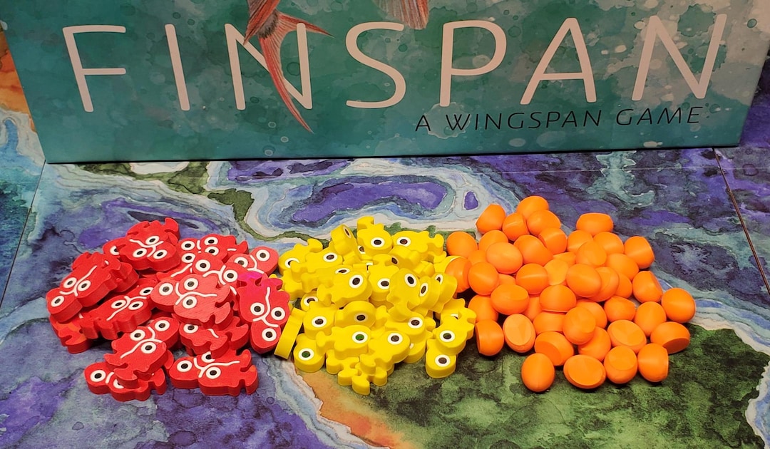 Finspan Deluxe Fish and Egg Pieces Tokens - Etsy