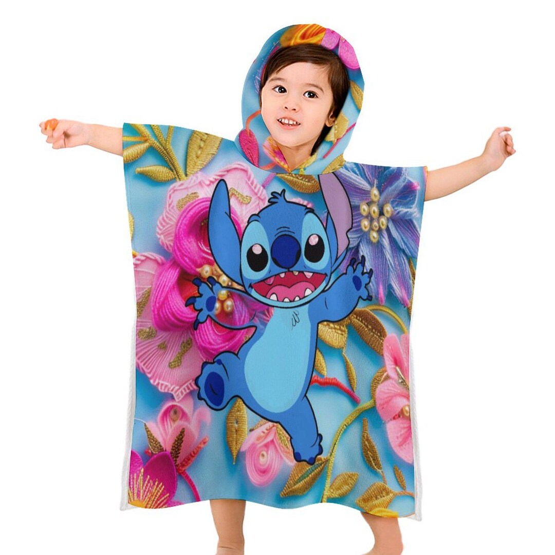 Stitch, Disney Stitch Hooded Towel for Kids all-over Printing - Etsy