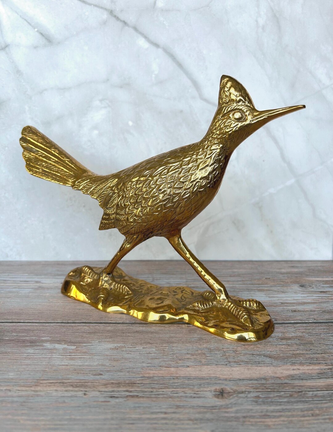 Large Vintage Brass Roadrunner Figurine - MCM Bird Sculpture Collectible - Etsy