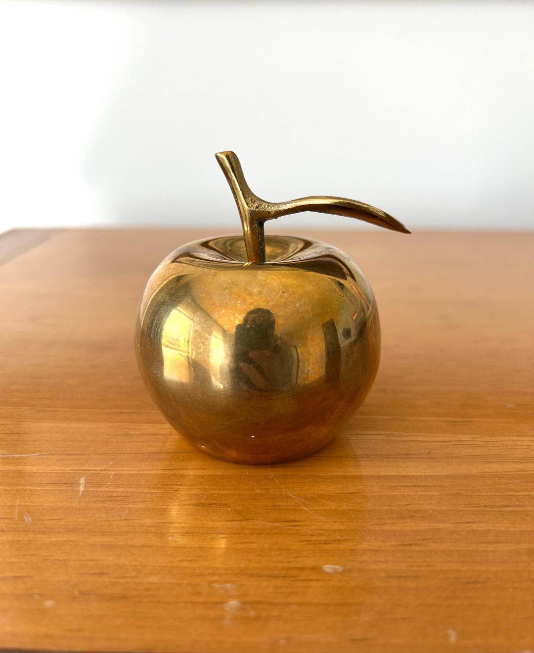 Vintage Solid Brass Apple Bell - Paperweight - Teachers Gift - Etsy
