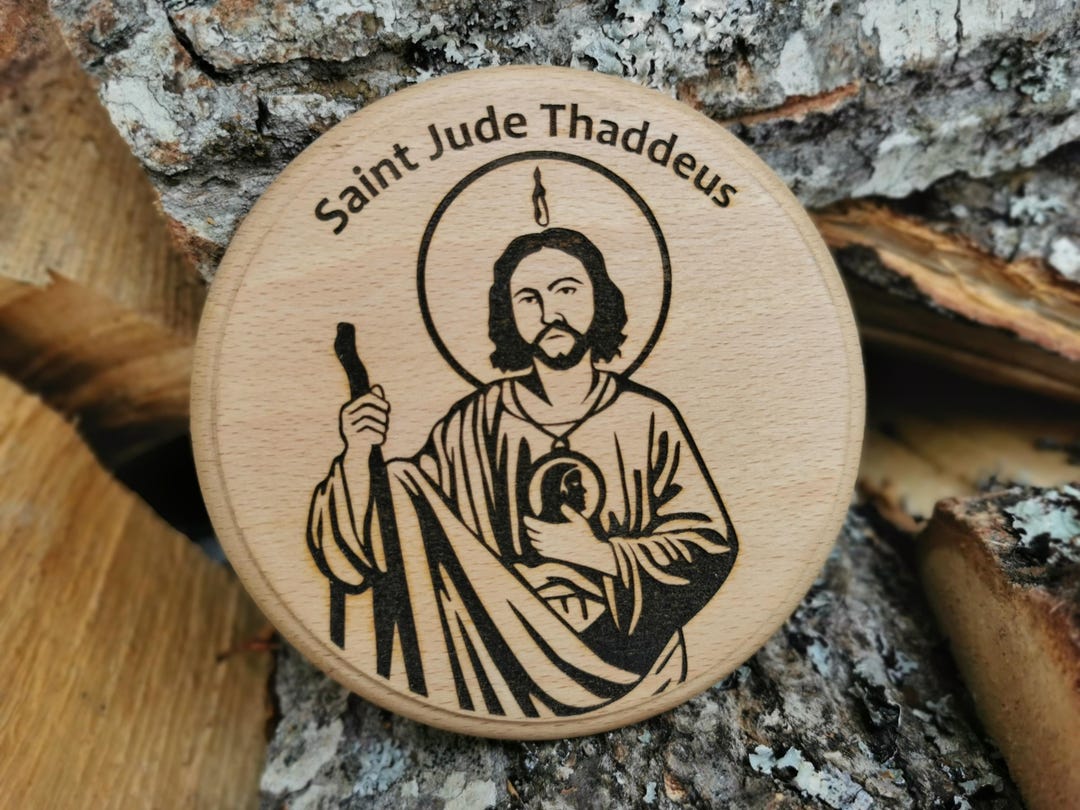 St Jude Wall Decoration Ornament / Solid Beech Wood / Personalized ...