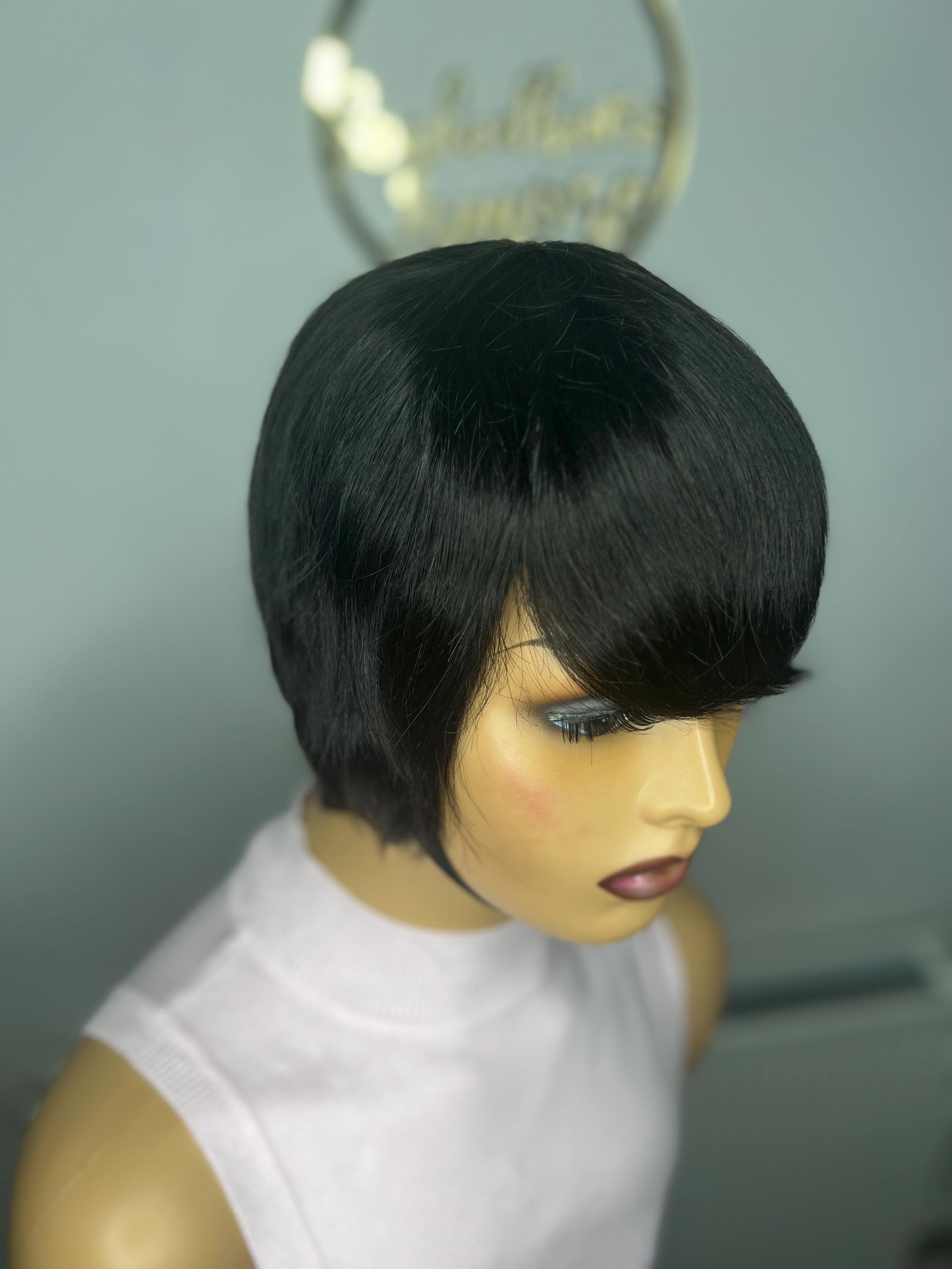 Short Pixie Cut Wig. 100% Human Hair Extension. - Etsy