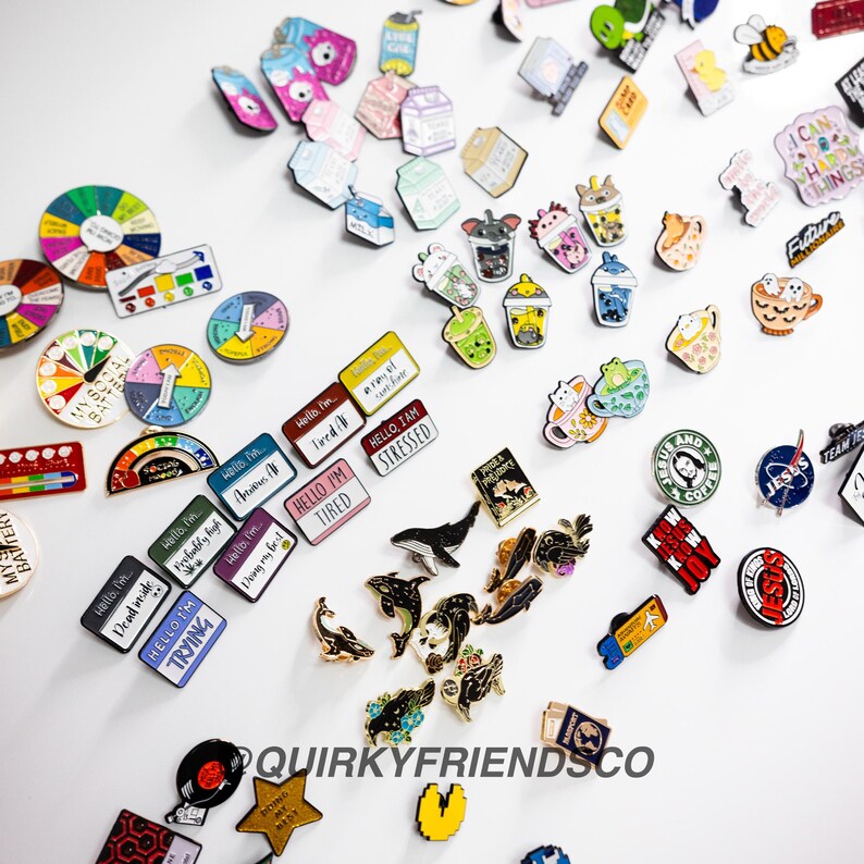 Raven Crow Enamel Pin W/ Blue Flowers Vintage Lapel Pin Cute Enamel Pin ...