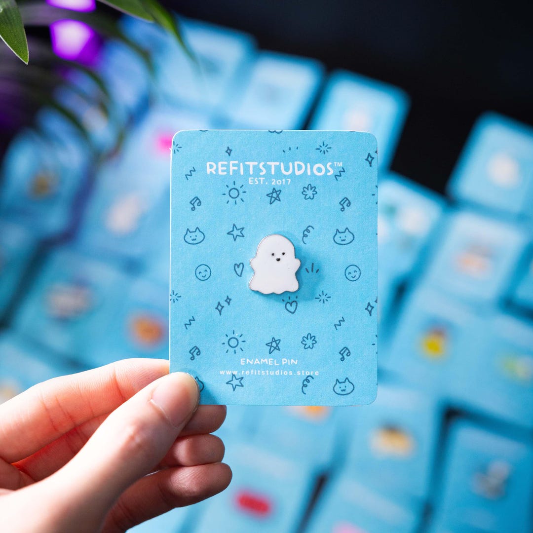 Cute Ghost Pin Lapel Pin Cute Enamel Pin Fun Unique Gifts Pin Badge ...