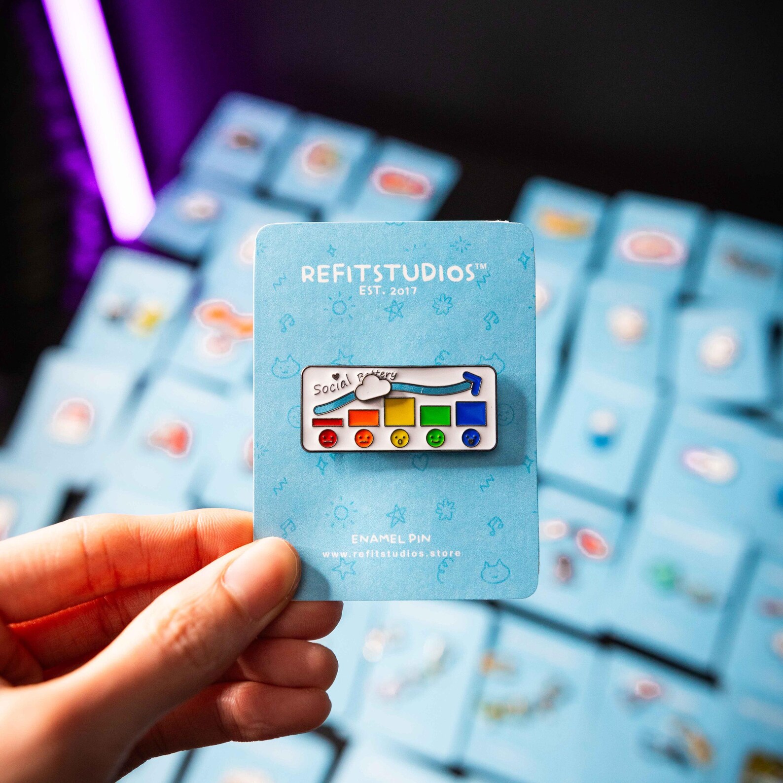 Interactive "social Battery" Pin | Slider Lapel Pin | Enamel Pin ...