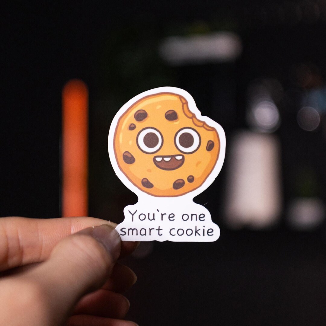 Cookie "you're One Smart Cookie!" Sticker | Funny Stickers ...