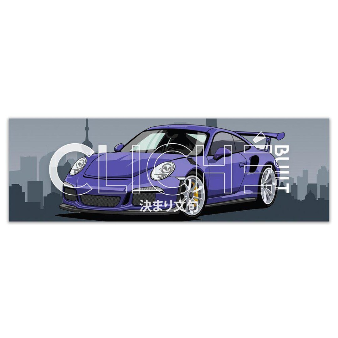 Porsche GT3 RS Custom Bumper Slap Sticker | for Car Enthusiast | Car ...