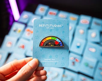 Interactive "social Battery" Pin | Slider Lapel Pin | Enamel Pin ...