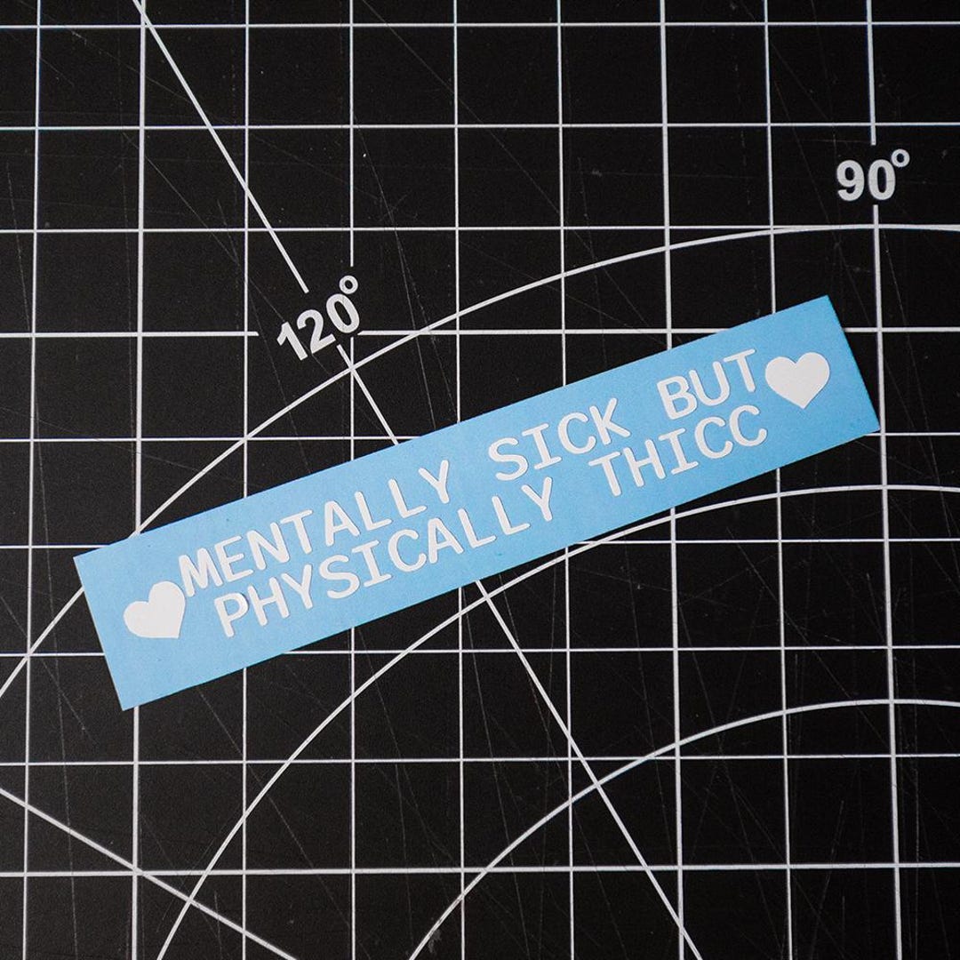 Mentally Sick but Physically Thicc Vinyl Decal | Window Sticker | Car ...
