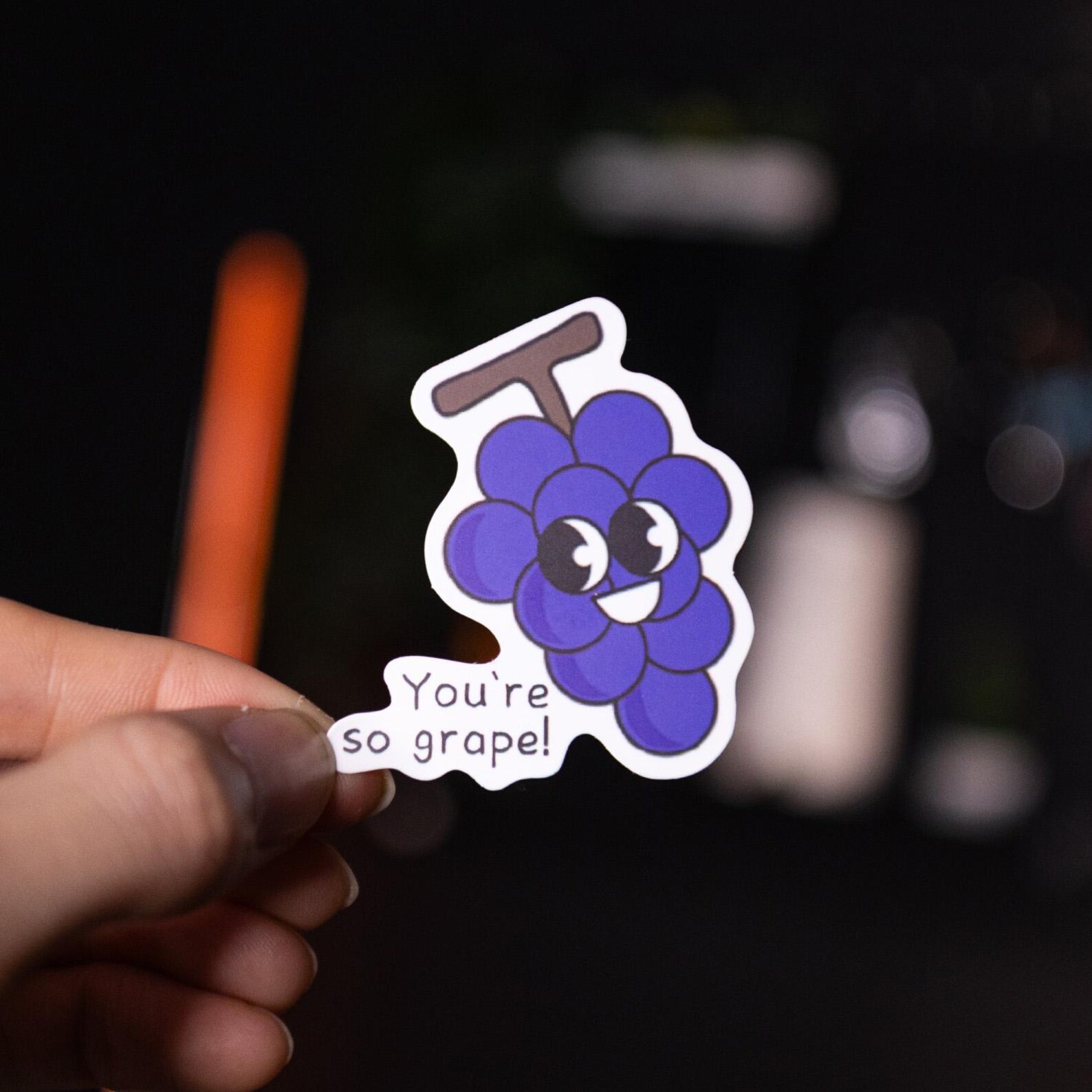 Grape "you're so Grape!" Sticker | Funny Stickers | Collectible ...