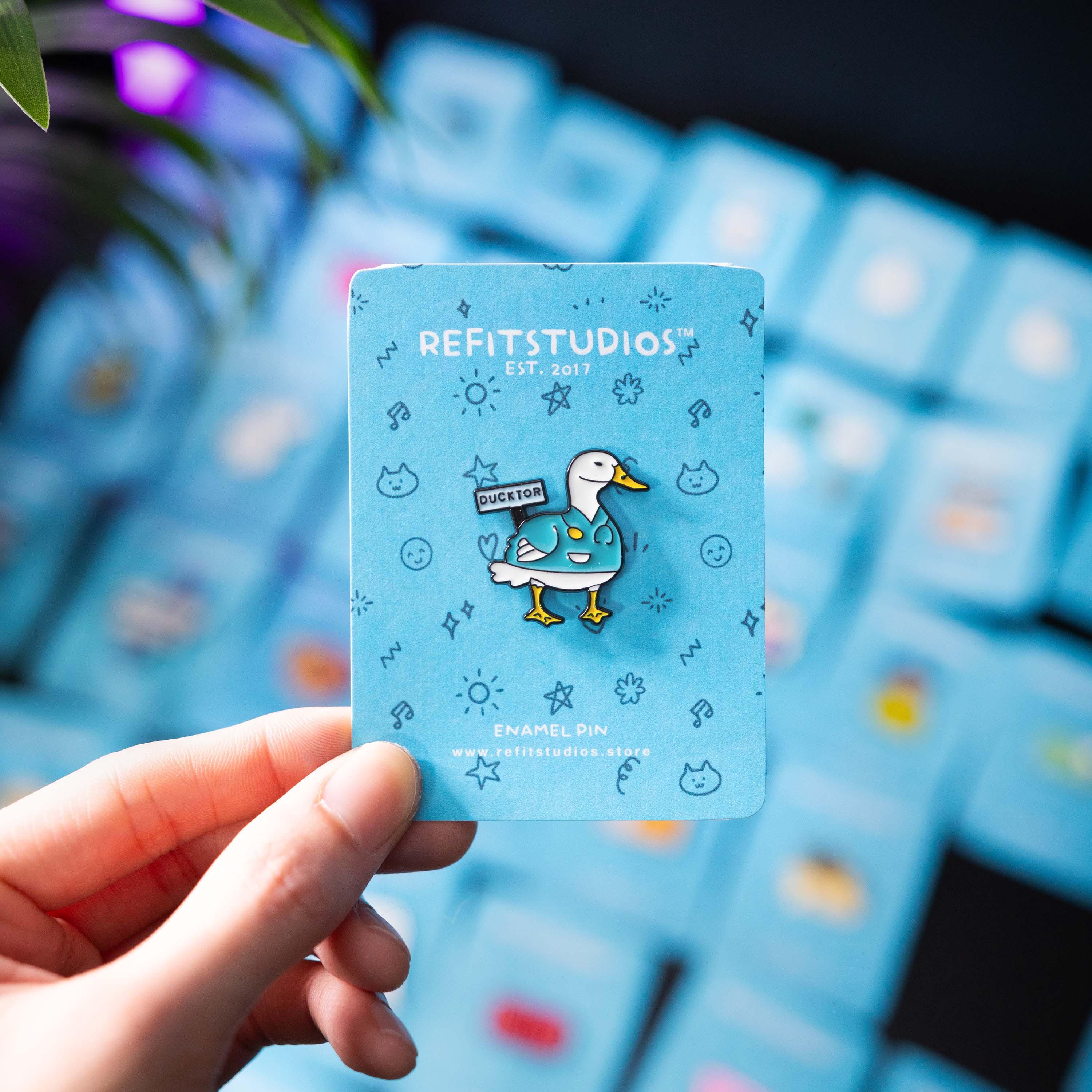 Funny Duck Doctor Medical ducktor Pin Funny Lapel Pin Enamel Pin Unique ...