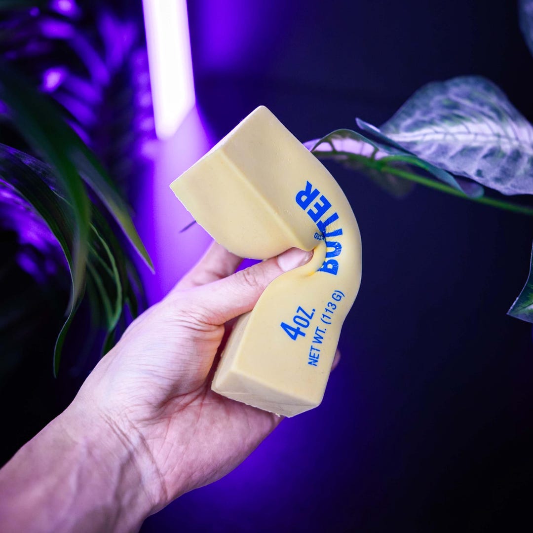 Funny butter Stick Stretchy Plush Toy Gag Gift Collectible Figurine Cute Gifts Stress Relief Toy ...