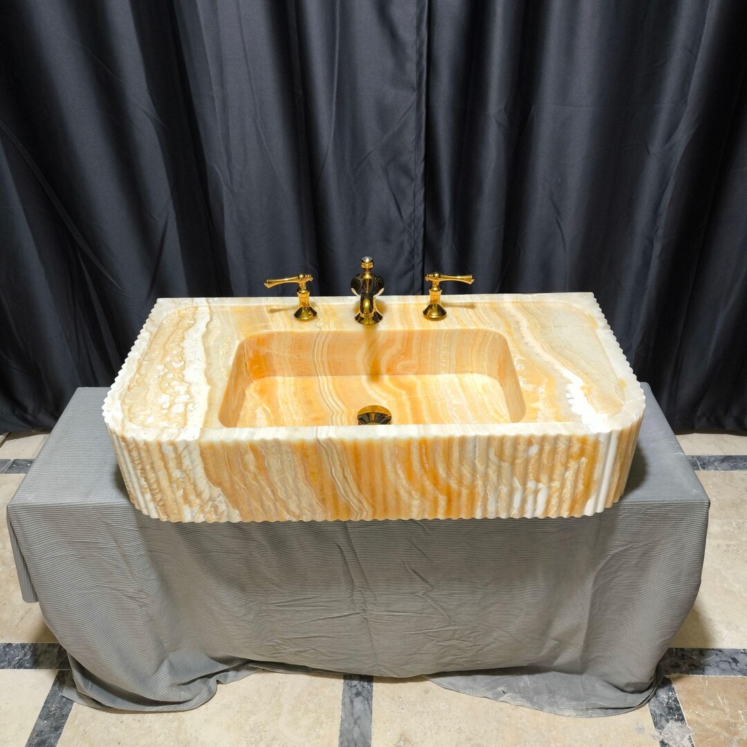 Luxury Onyx Marble Sink, Marble Bathroom Sink, Powder Room Sink, Onyx ...