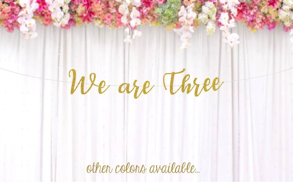 Twins 3rd Birthday Banner, We are Three Banner, Triplets Birthday ...