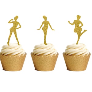 Dancer Cupcake Toppers Cake Toppers Jazz Dancers Tap - Etsy