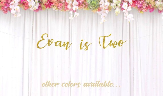 Custom Name and Age Birthday Banner, Two Banner, 2nd Birthday Banner ...